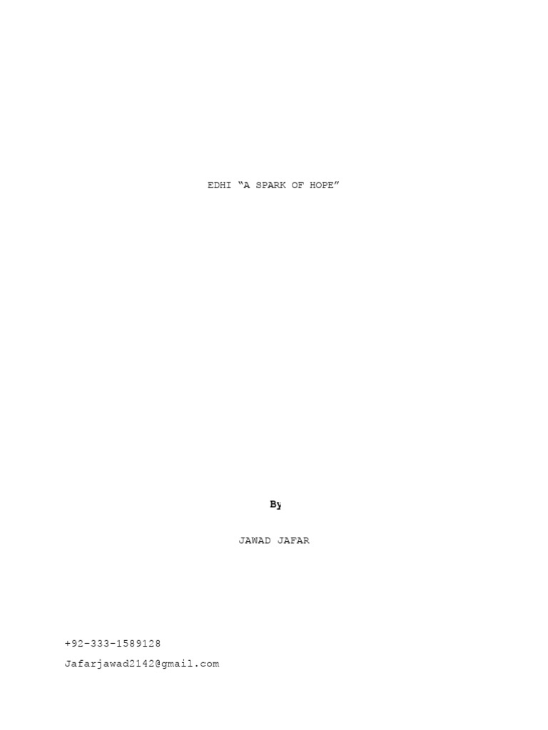 A Spark of Hope - Script | PDF