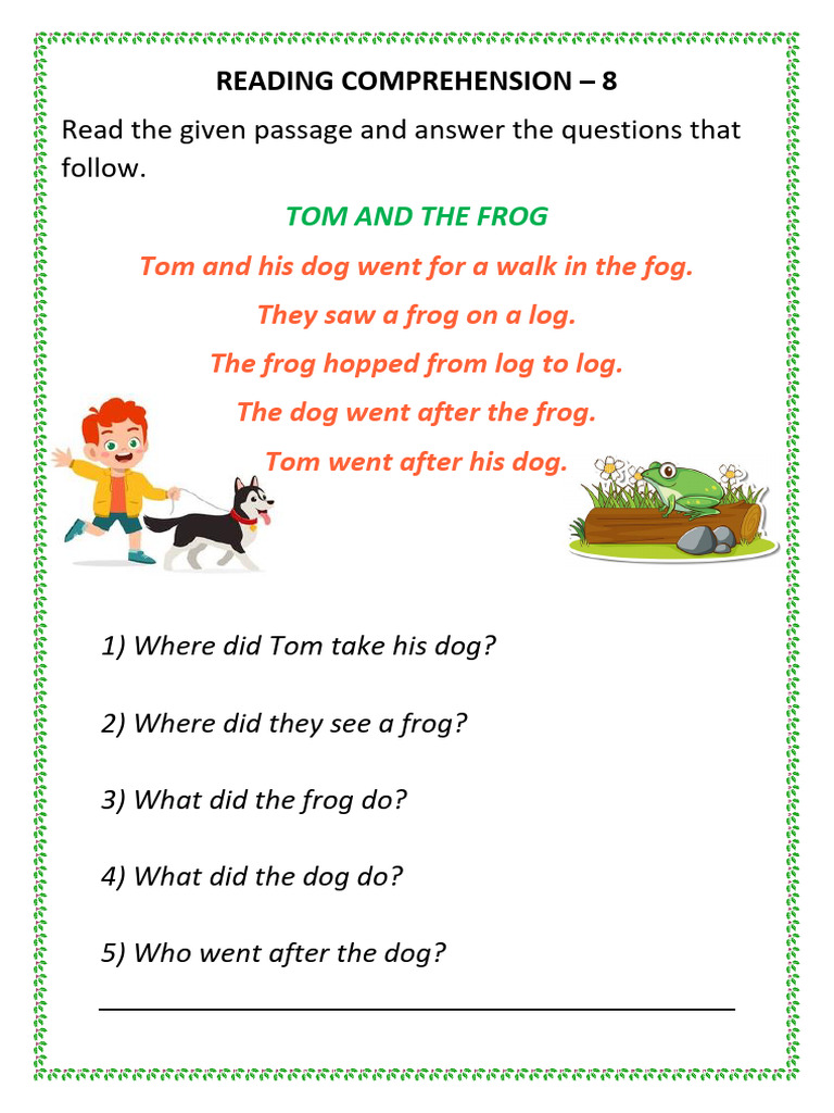 RC 8 - Tom and The Frog | PDF