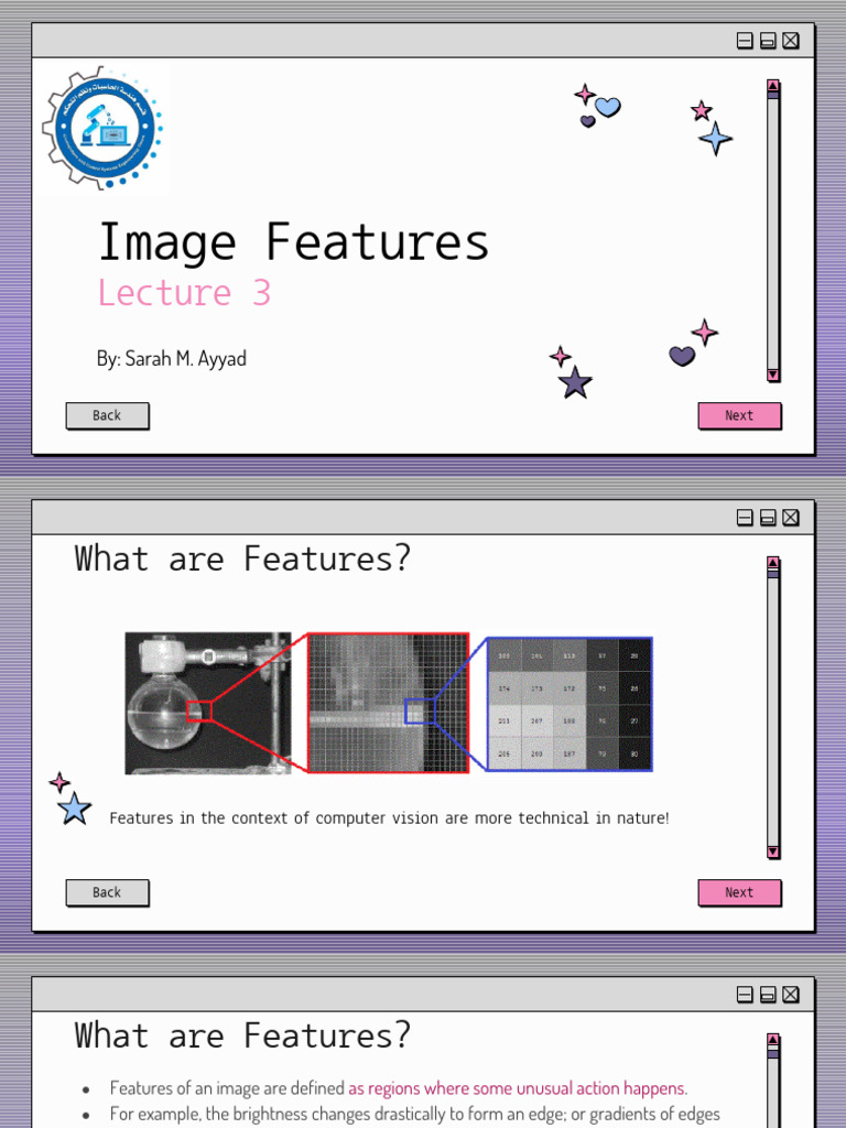 Cv Lecture 3 Image Features Pdf