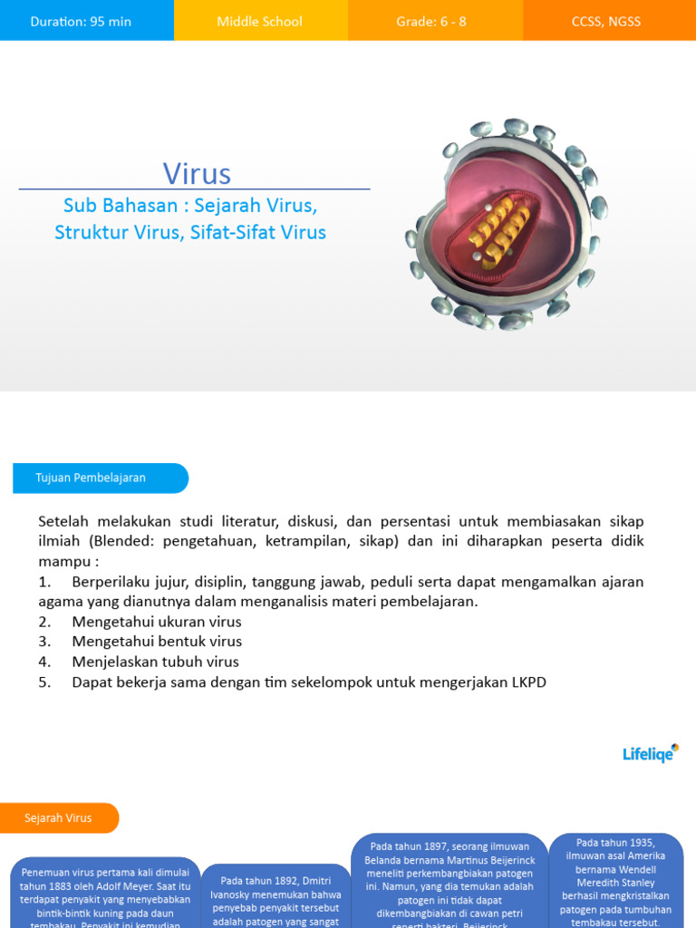 Virus (Sejarah, Susunan, Struktur Virus) | PDF