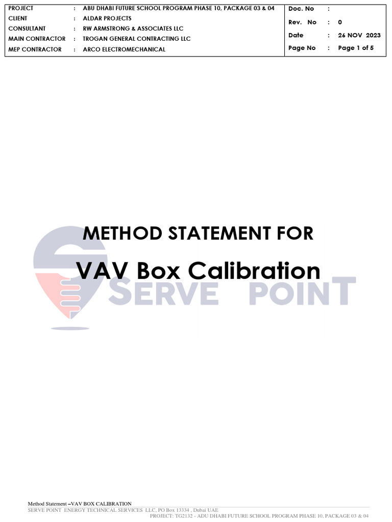 MS - Vav Calibration | PDF