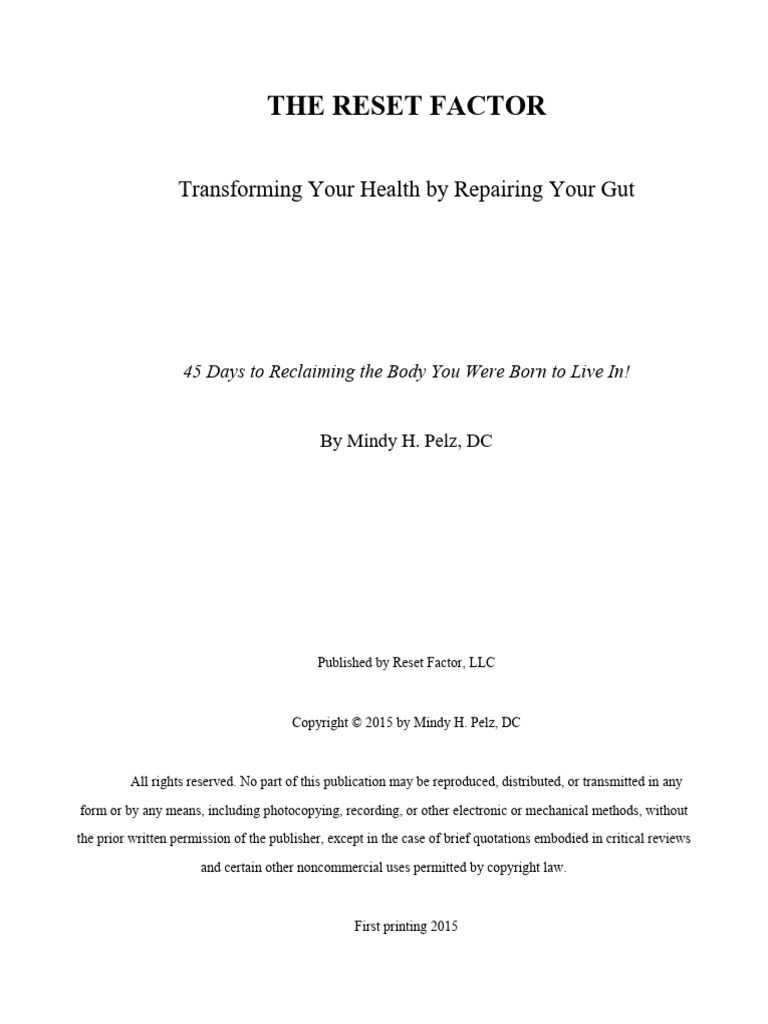 Reset Factor Book | PDF | Wellness