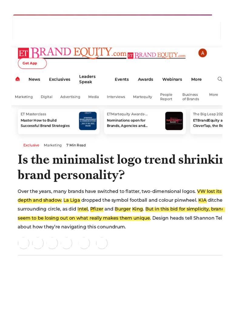 Branding - Is The Minimalist Logo Trend Shrinking Brand Personality ...