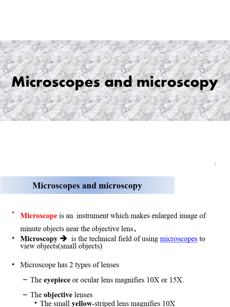 Microscope and Micros | PDF | Staining | Microscope