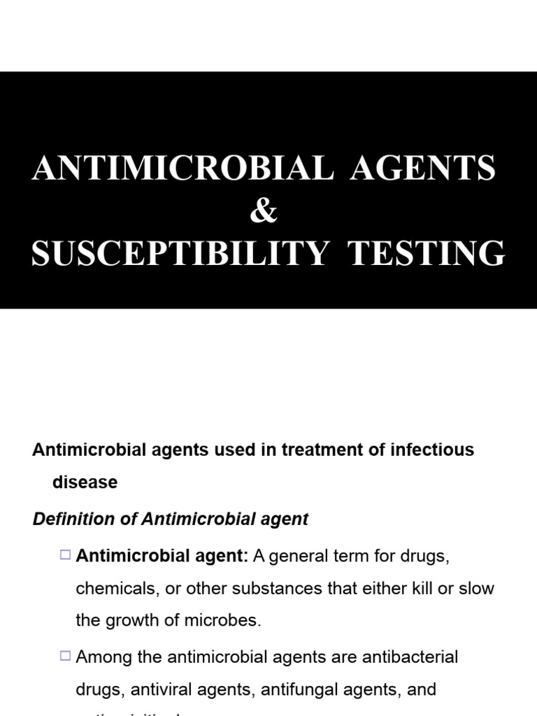 Antimicrobial Agents and Susceptibility Testing | PDF | Cell (Biology ...
