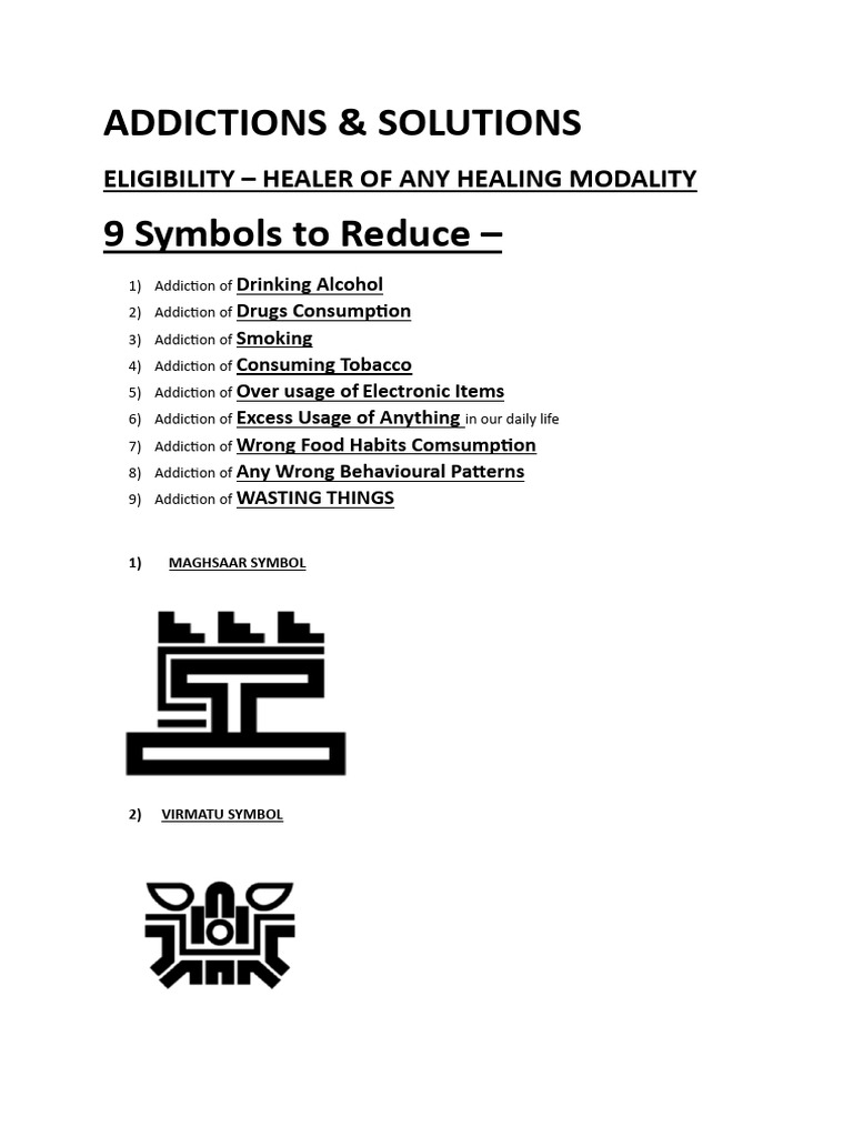 Symbols for Healing Addictions | PDF
