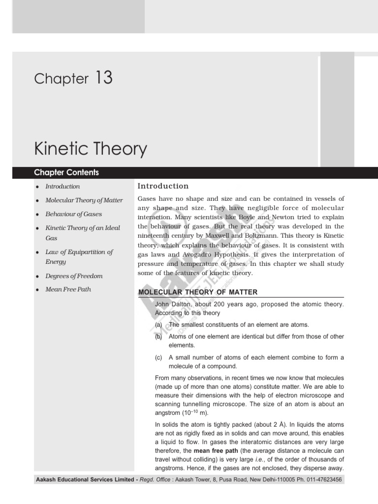 Kinetic Theory | PDF