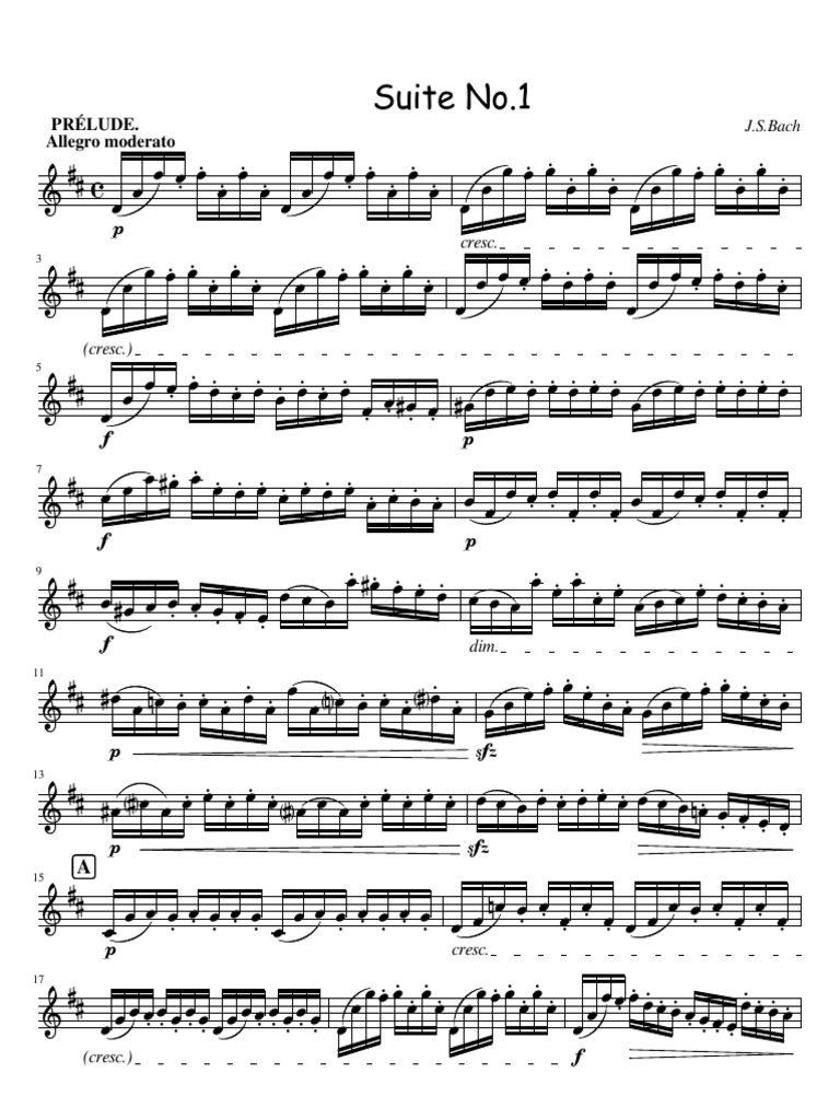 Suite No.1 Full - Bach Recorder | PDF