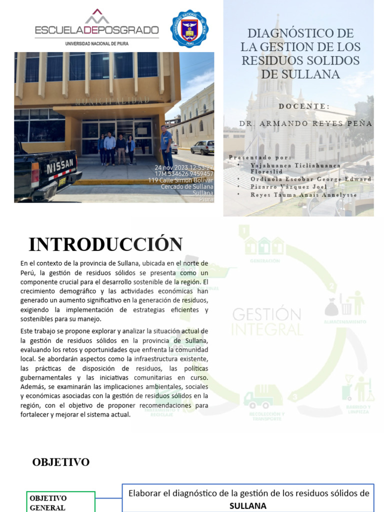 Diagnóstico de La Gestion de Los Residuos Solidos | PDF | Residuos | Gestión de residuos