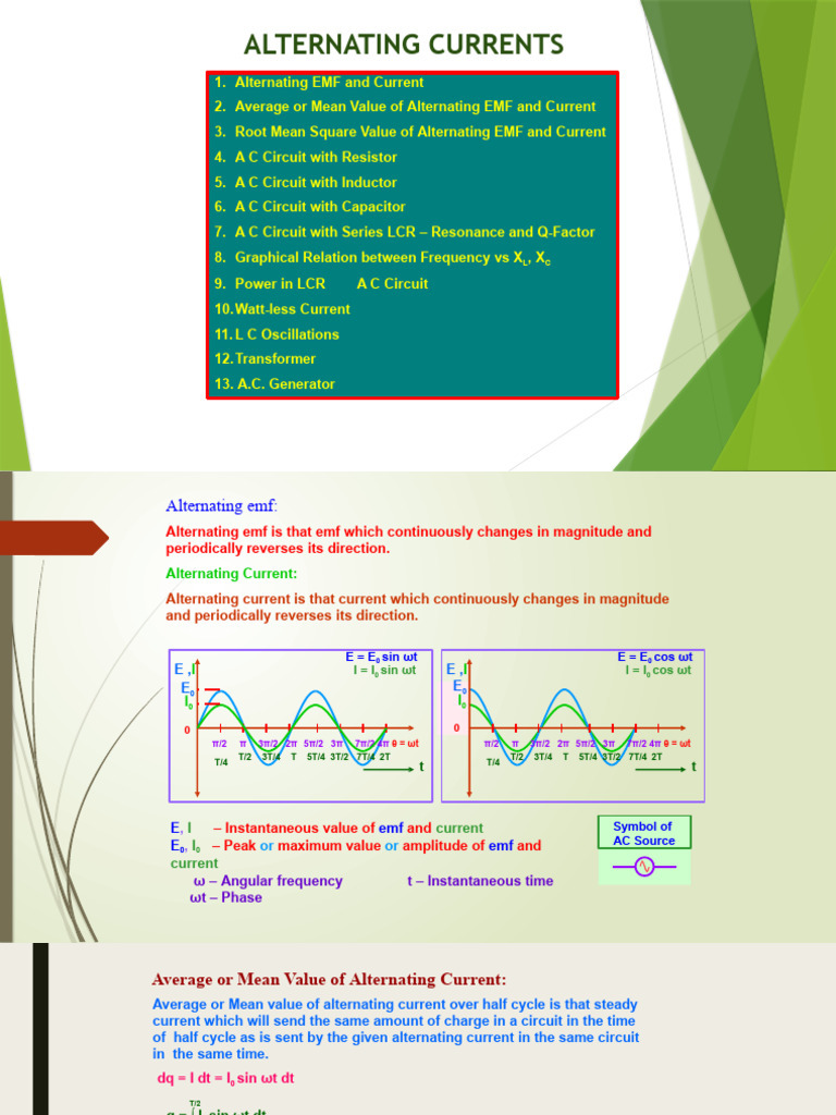 Alternating Current | PDF | Root Mean Square | Electrical Network