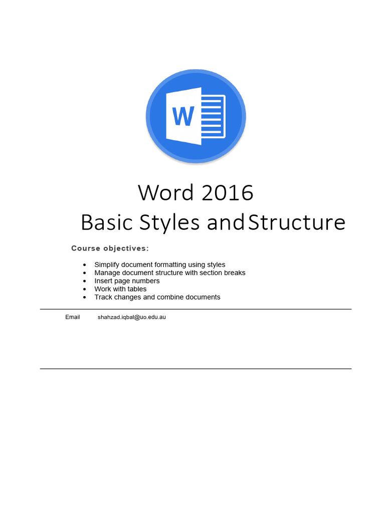 Word Styles and Structure | PDF | Microsoft Word | Paragraph