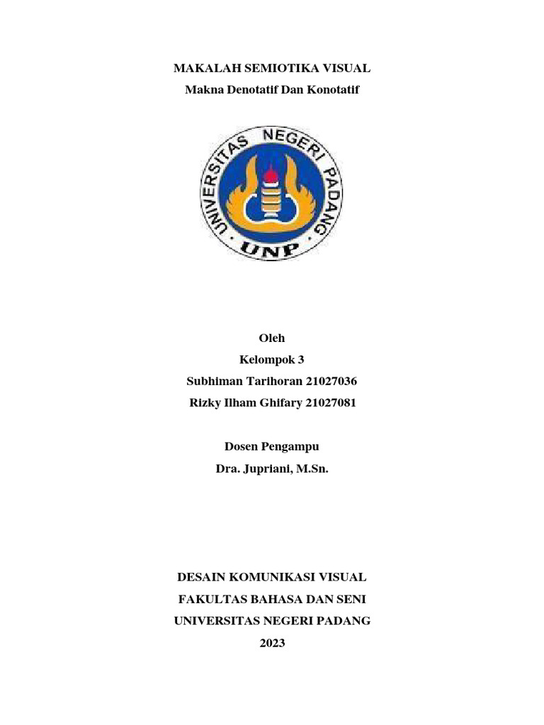Semiotika Visual: Denotatif dan Konotatif | PDF