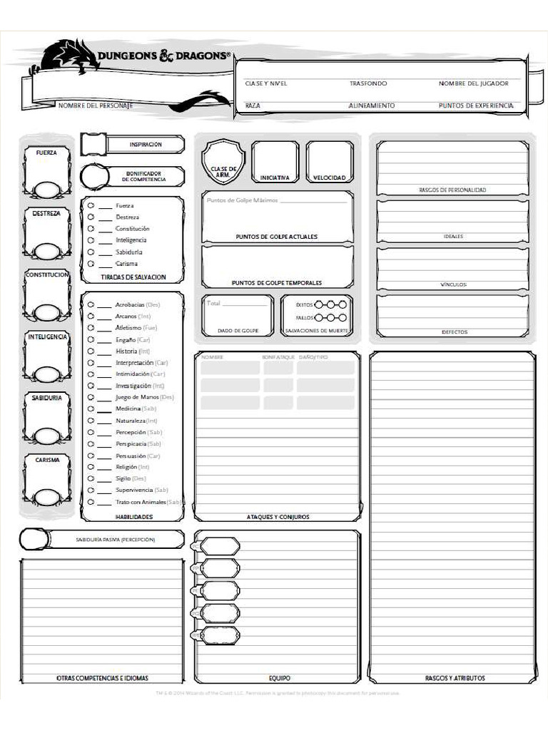 Hoja de Personaje | PDF