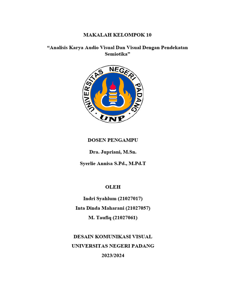 Tugas Akhir Semiotika Visual... New | PDF