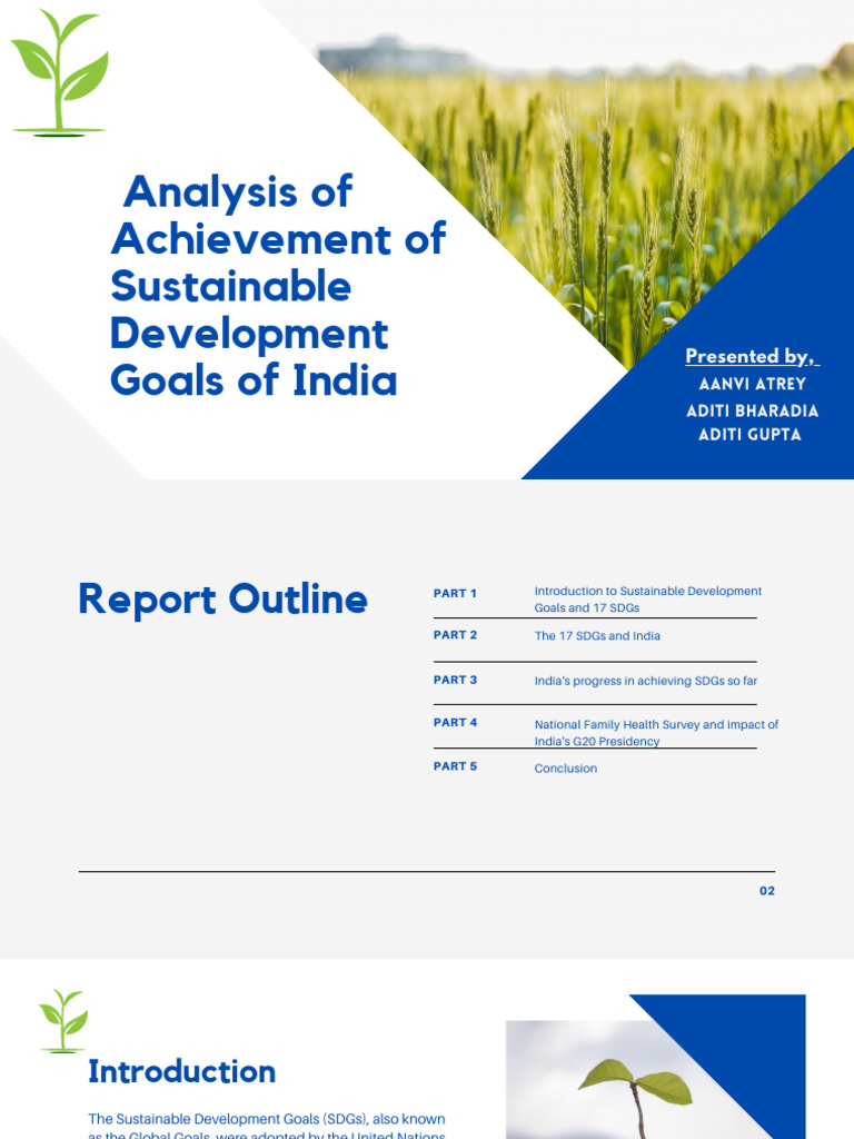 Analysis of Achievement of Sustainable Development Goals of India | PDF