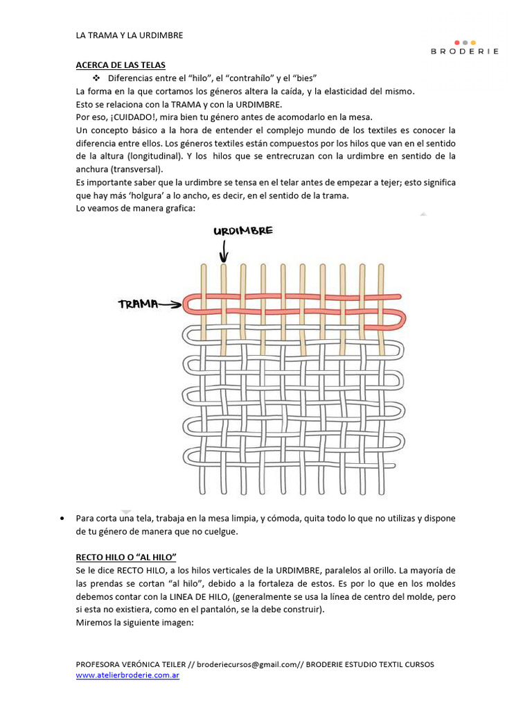 1E Cuadernillo-5-La-Trama-Y-La-Urdimbre-Joggins | PDF | Textiles | Telar