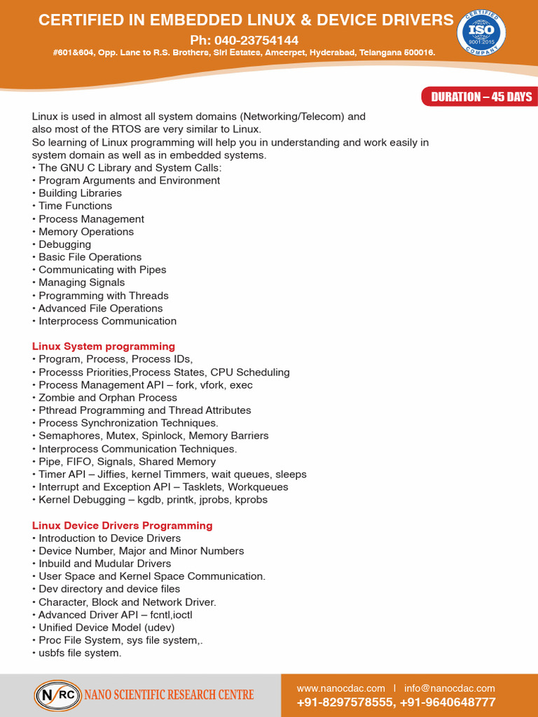 Certified in Linux Device Drivers | Download Free PDF | Thread (Computing) | Process (Computing)