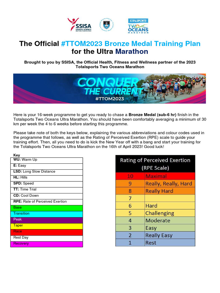 TTOM 2023 56km Ultra Bronze Medal Official SSISA Training Guide ...