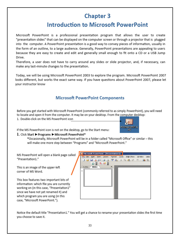 Ch.3 Introduction To PowerPoint | PDF | Page Layout | Microsoft Power Point Ch.3 Introduction To PowerPoint | PDF | Page Layout | Microsoft Power Point