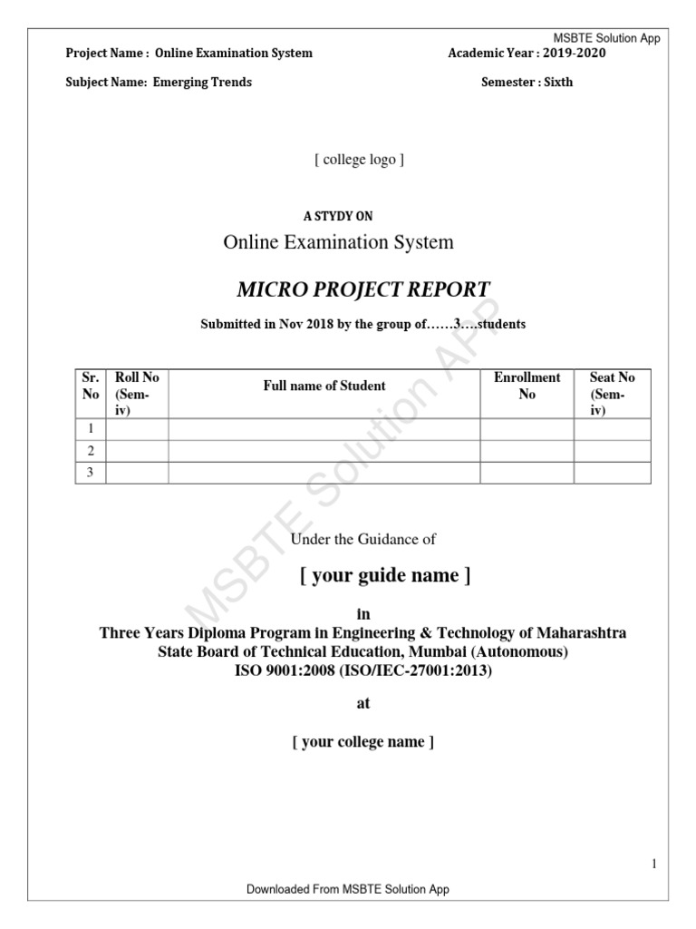 ETI Microproject | PDF