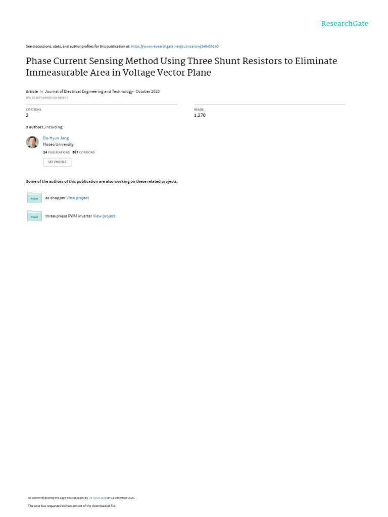 2020 Article PhaseCurrentSensingMethodUsing | PDF | Electric Motor ...