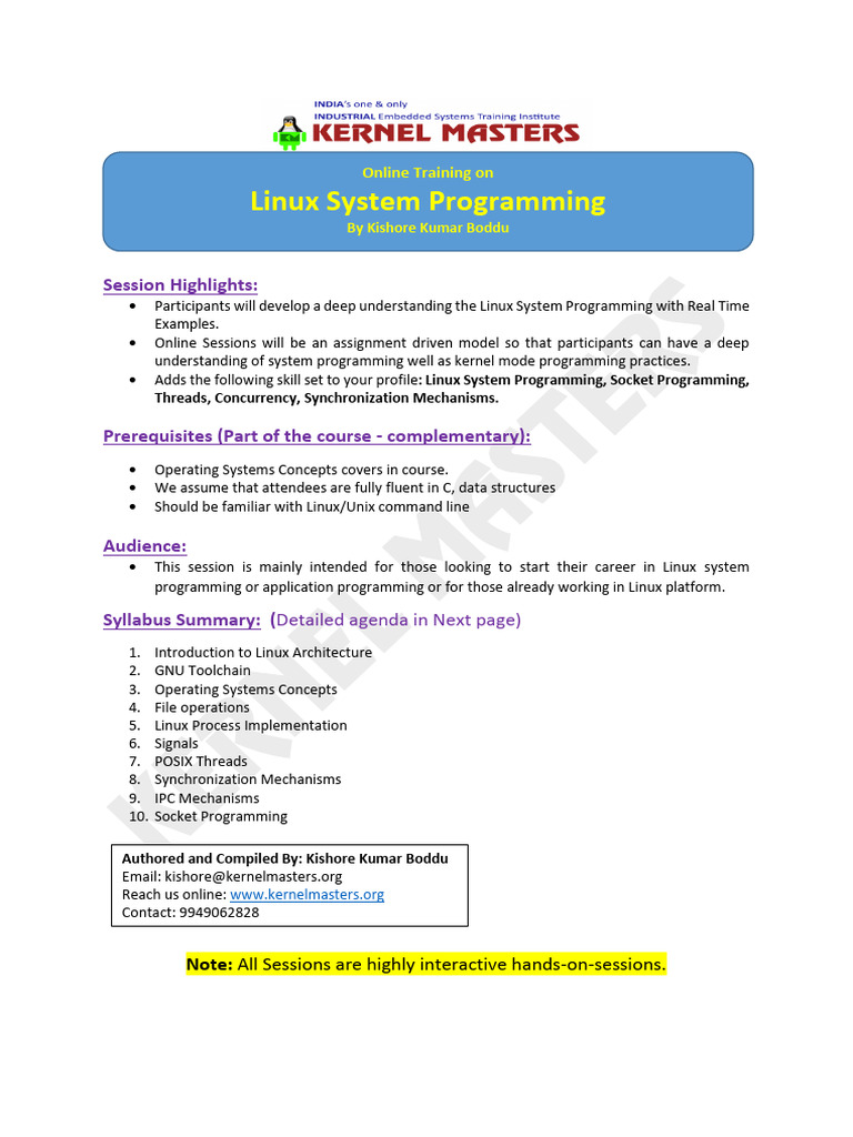 KM Linux System Programming | PDF | Thread (Computing) | Network Socket
