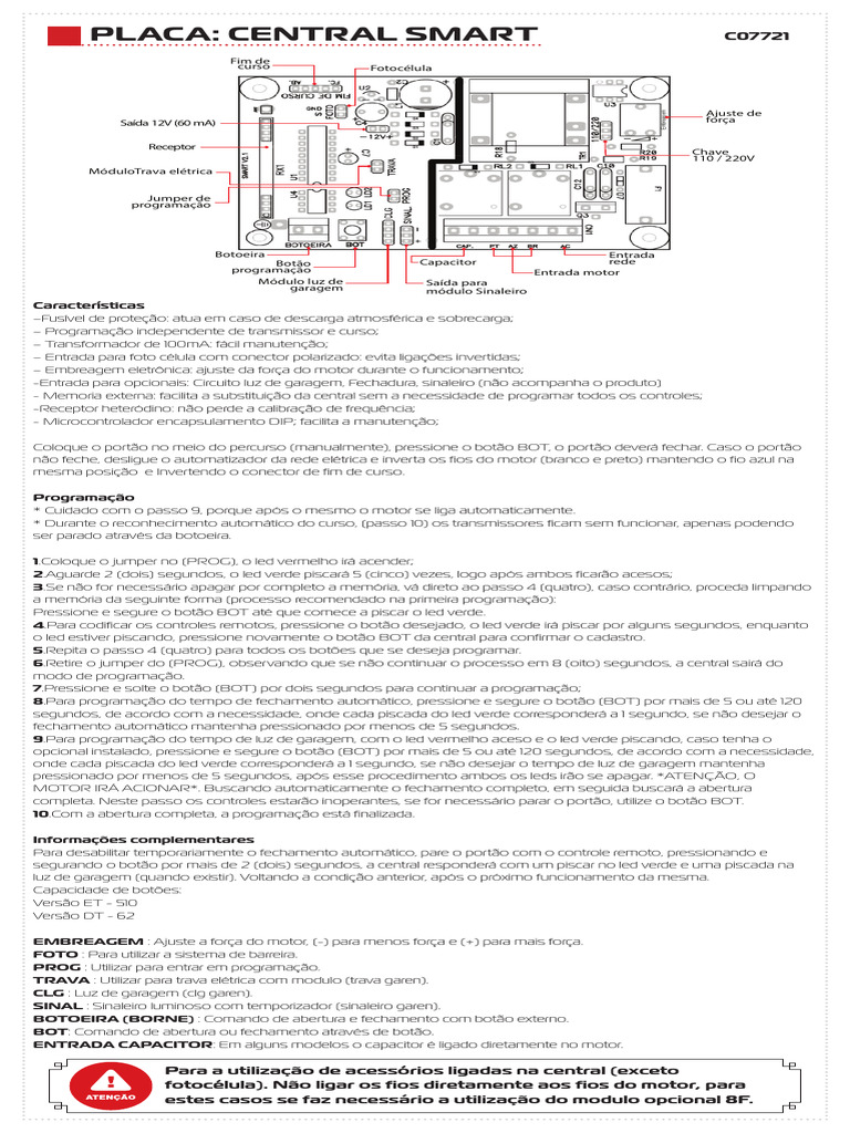 Manual Central Smart | PDF