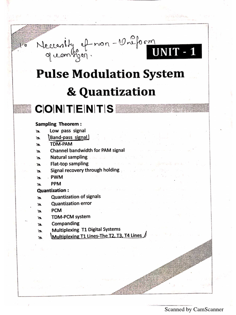 Digital Communication Unit 1 | PDF