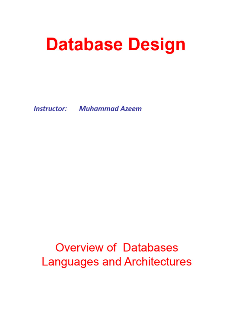 DB - Lec - 3 and 4 | PDF