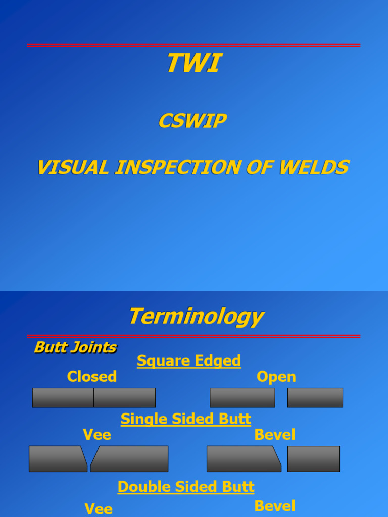 Visual Inspection of Weld | PDF | Construction | Welding