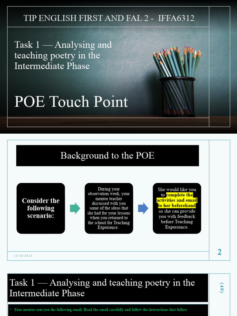 IFFA6312 - POE Activity 1 Touch Point | PDF | Learning | Mentorship