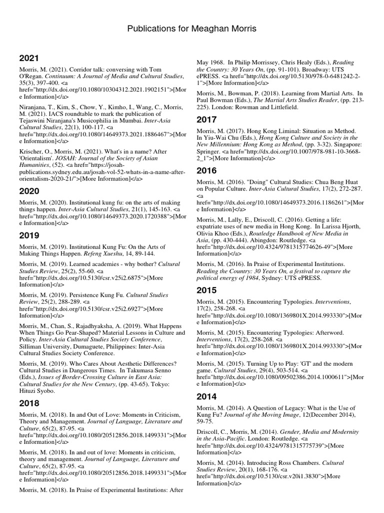 Meaghan - Morris Publications | PDF