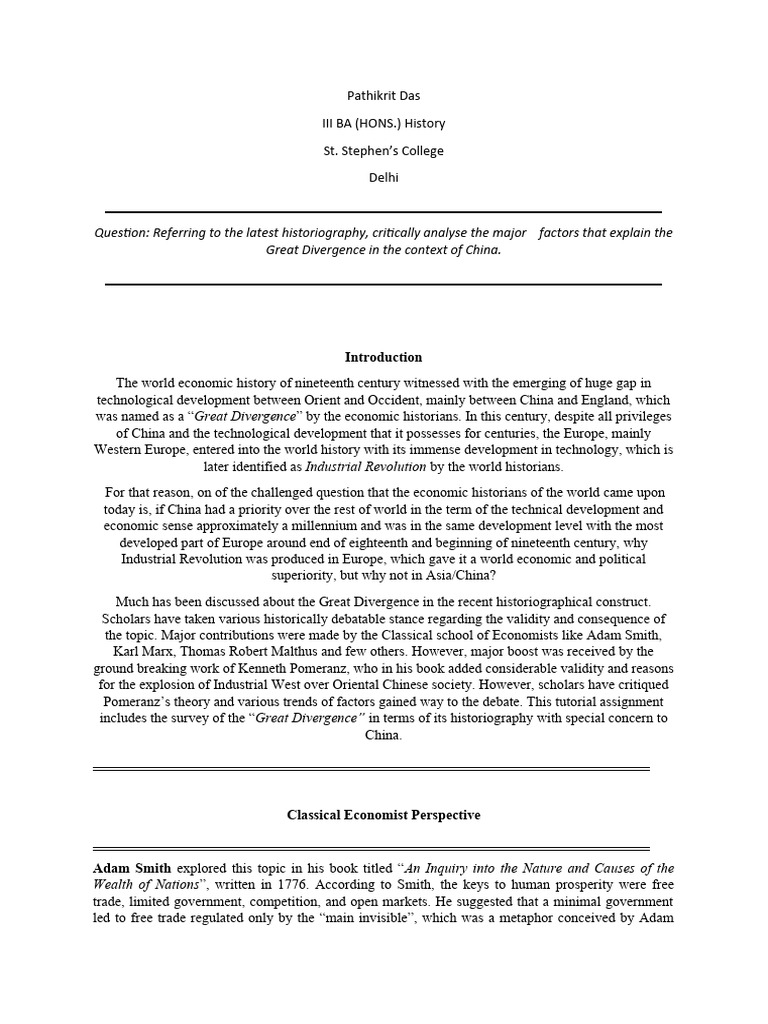 The Great Divergence | PDF | History