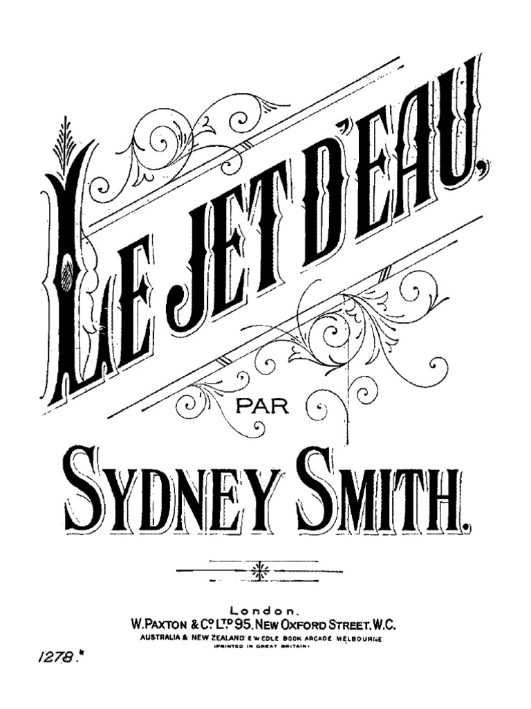 SYDNEY Smith - Op017 - Le - Jet - D - Eau | PDF