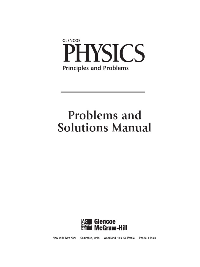 Problems and Solutions Manual GLENCOE PH | PDF