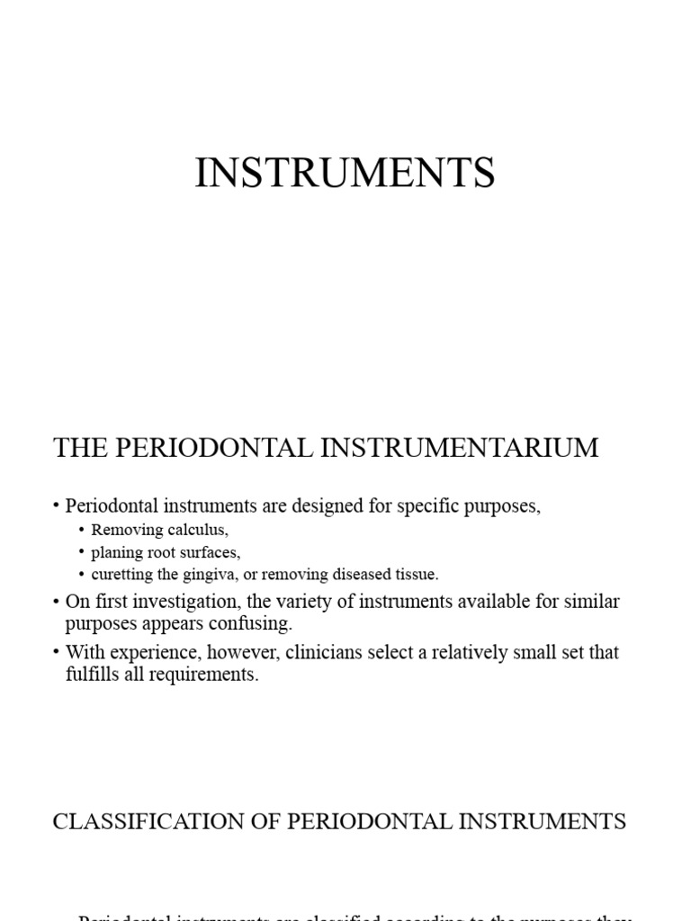 Perio Instruments | PDF | Dentistry Branches | Dentistry