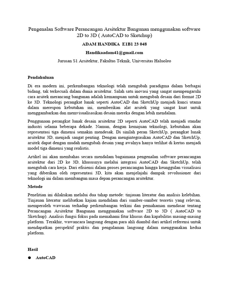 Analisis Software Perancangan Arsitektur | PDF