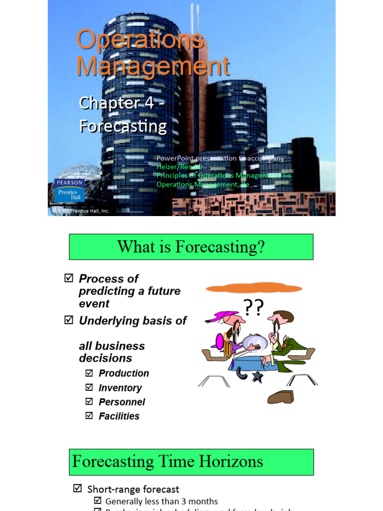 Forecasting Techniques in Operations Management | PDF | Forecasting | Least Squares