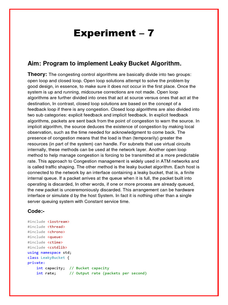 Computer Network Lab | PDF | Network Congestion | Applied Mathematics
