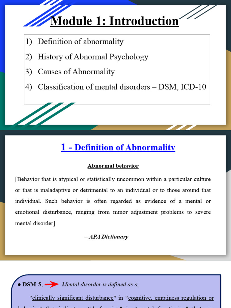 Ab Psych Intro and Types | PDF | Diagnostic And Statistical Manual Of ...