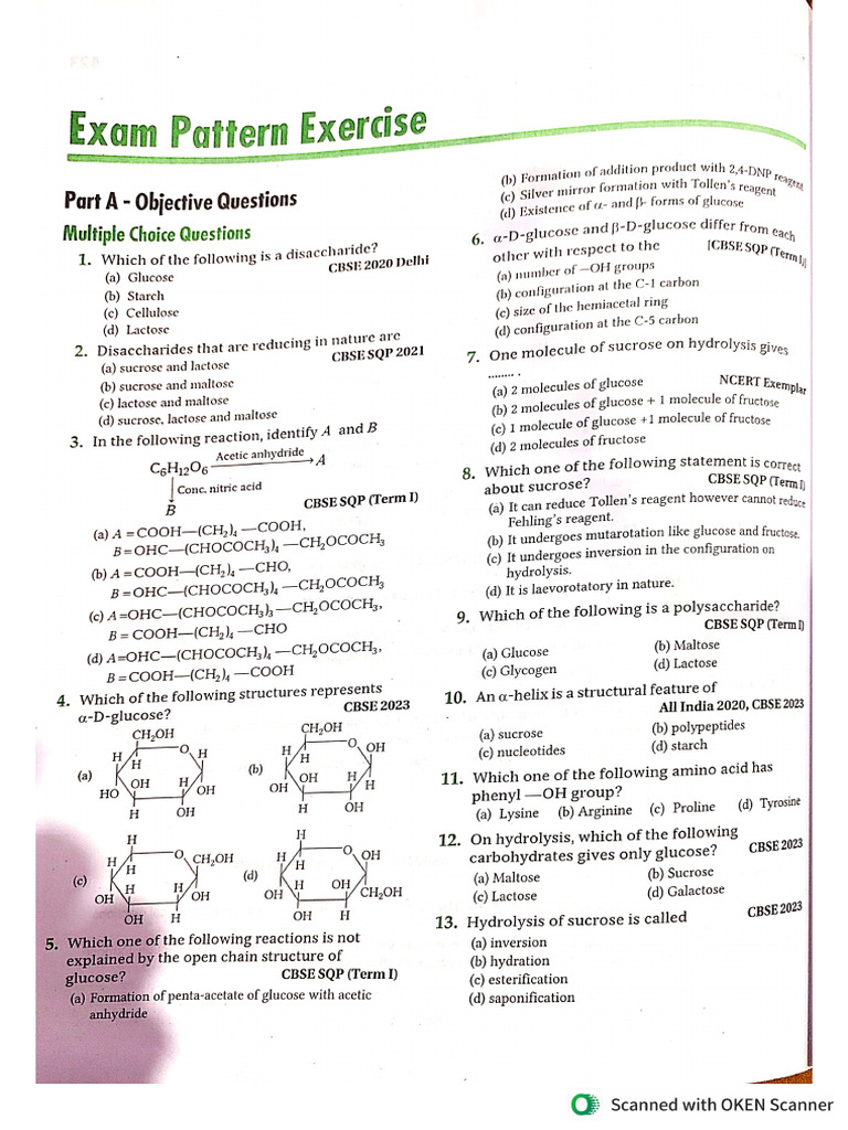 Biomolecules Mcqs | PDF