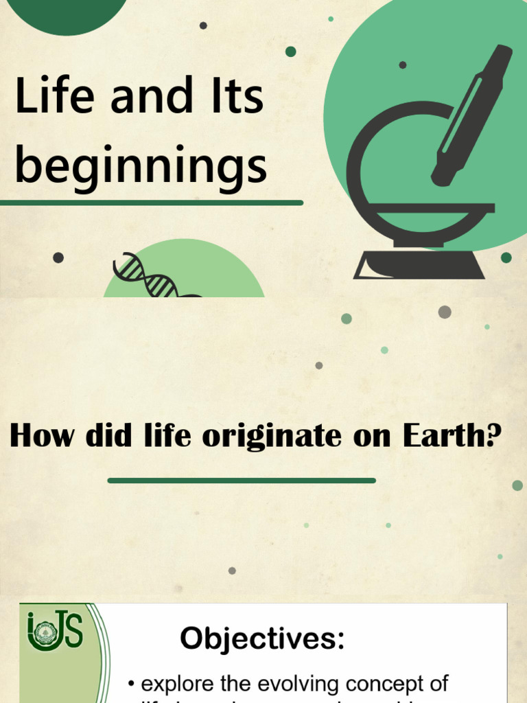 Q1 Life and Its Beginning | PDF | Life | Biology