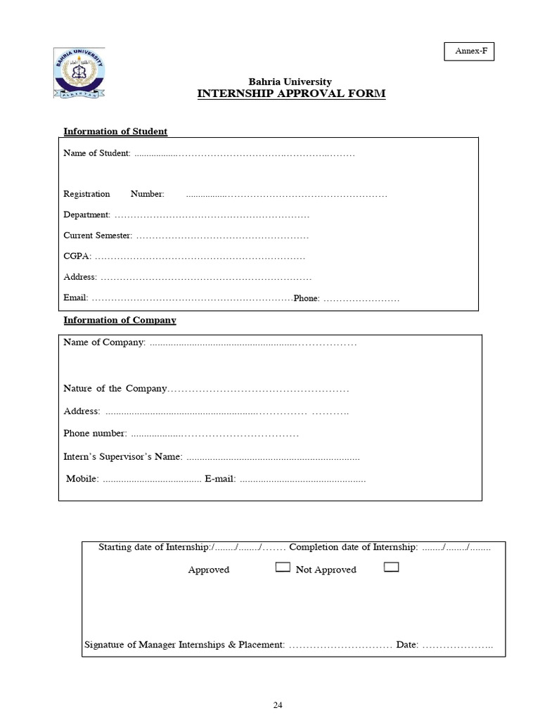 Annex F - Internship | PDF