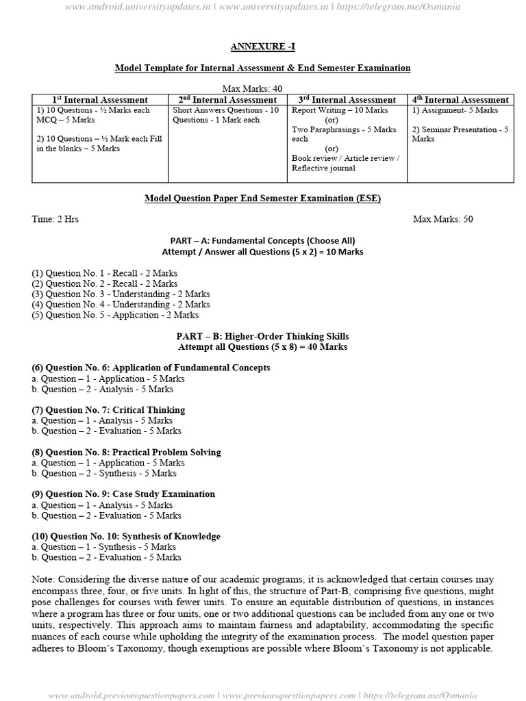Model Template For CCE - 2 | PDF