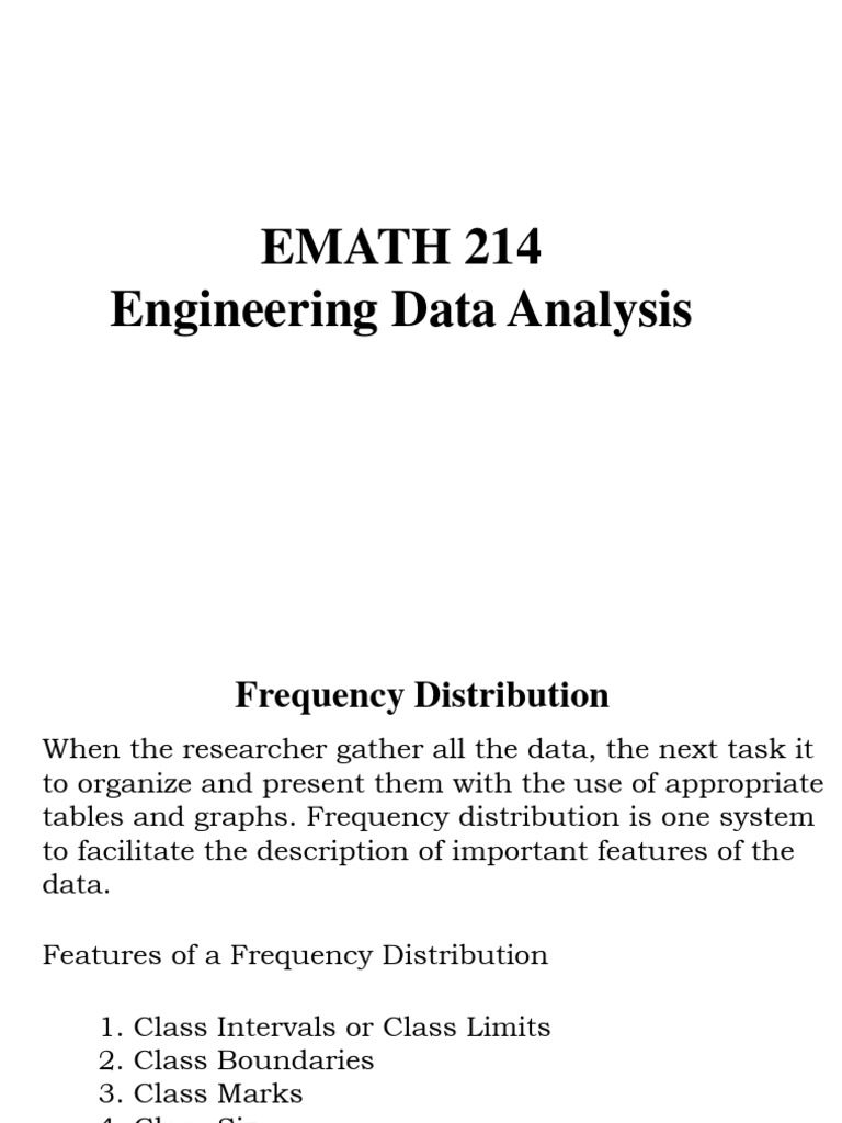 Lecture 2 Frequency Distribution | PDF