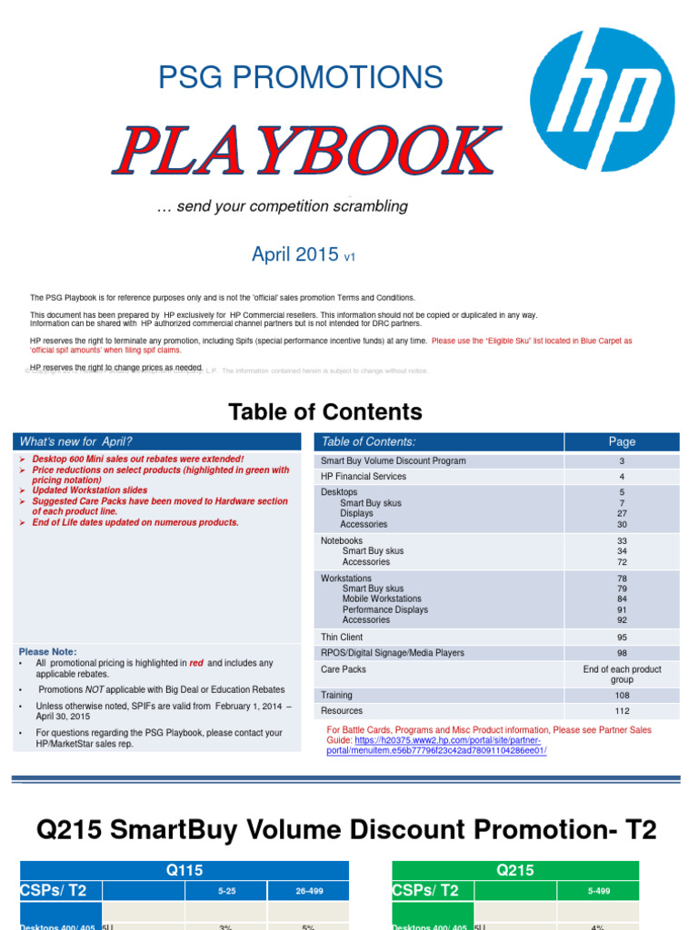 PSG Promotions: April 2015 | PDF