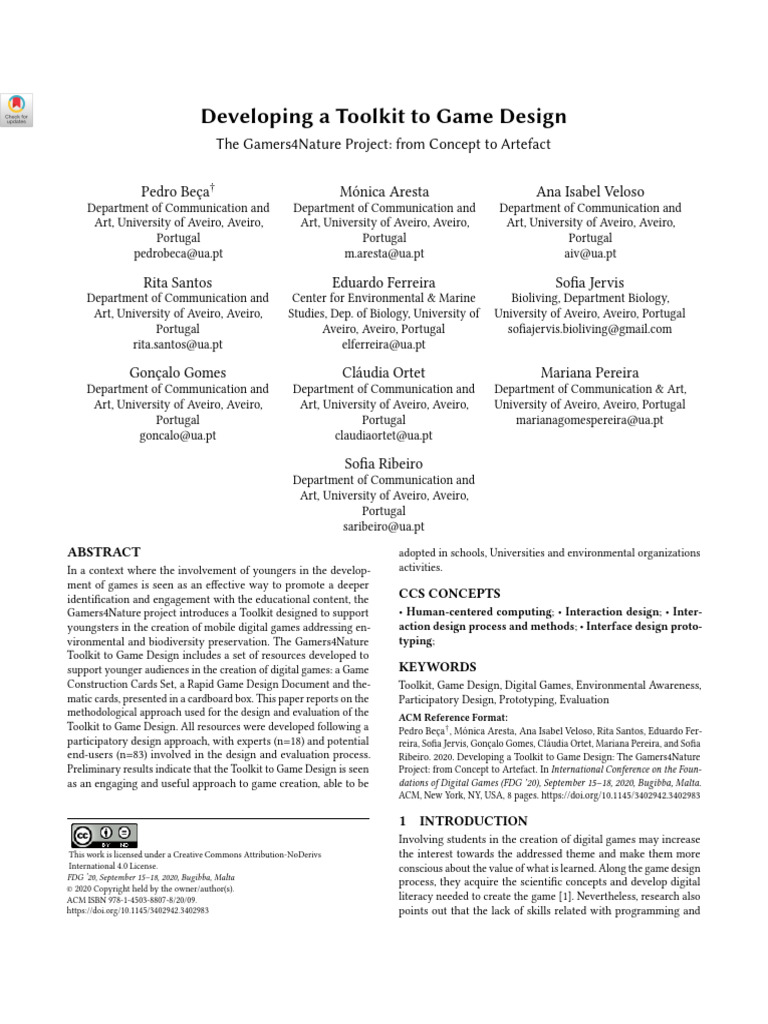 Developing A Toolkit To Game Design | PDF | Game Design | Focus Group