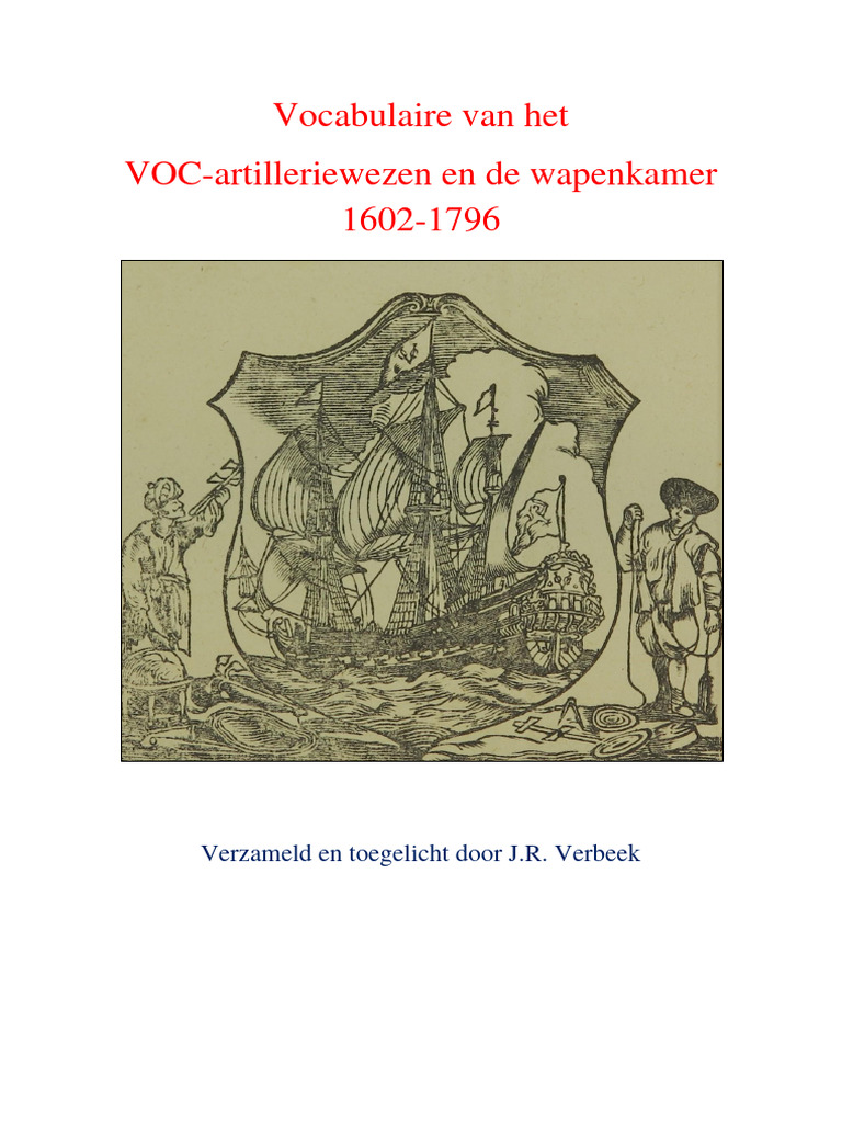 Woordenlijst VOC Artilleriewezen | PDF