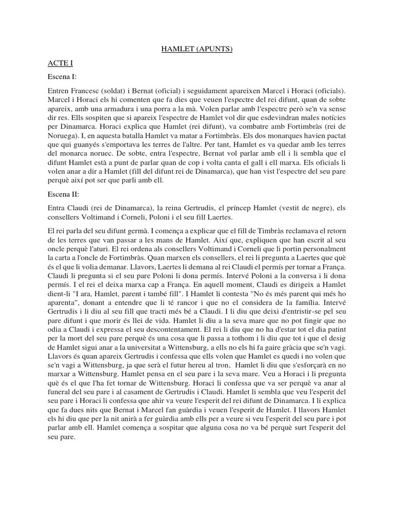 Hamlet Apunts | PDF