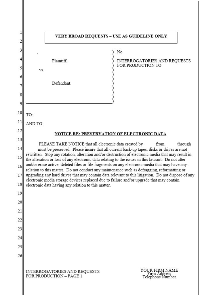 Discovery Document Template Guide | PDF | Backup | Databases